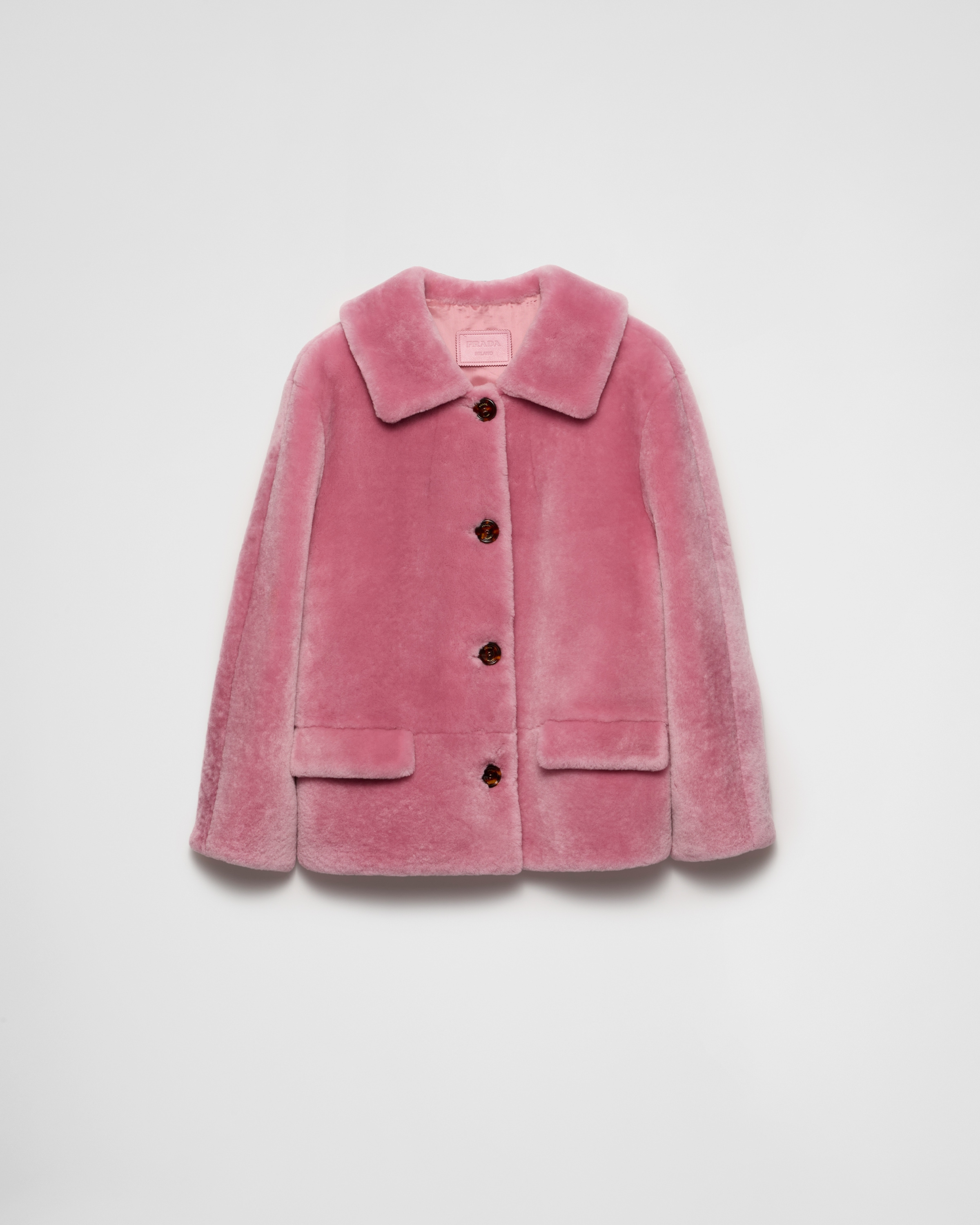 Prada Shearling Jacket - Begonia Pink | Editorialist